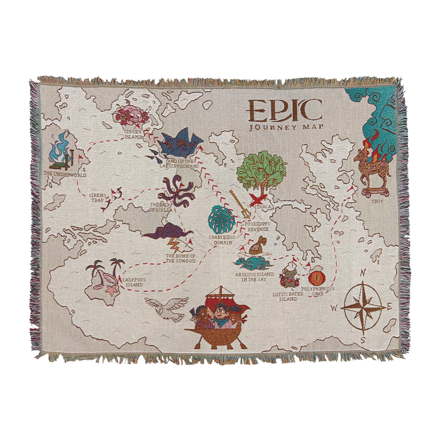 Premium Journey Map Woven Blanket (EPIC Signature Collection)